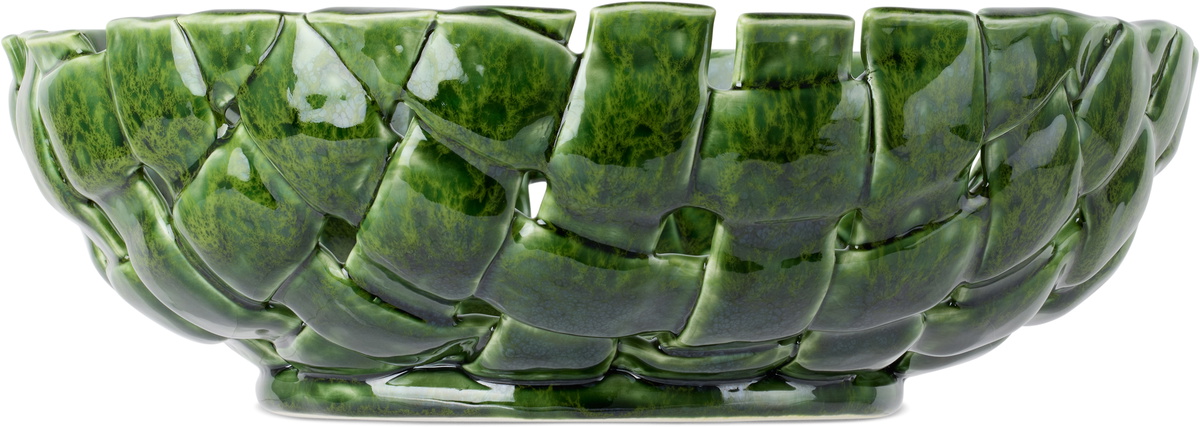 ferm LIVING Green Plait Bowl ferm LIVING