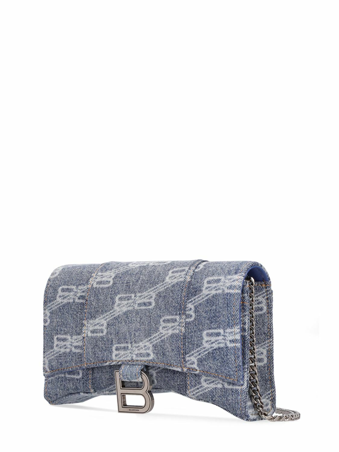 BALENCIAGA - Hourglass Canvas Chain Wallet Balenciaga