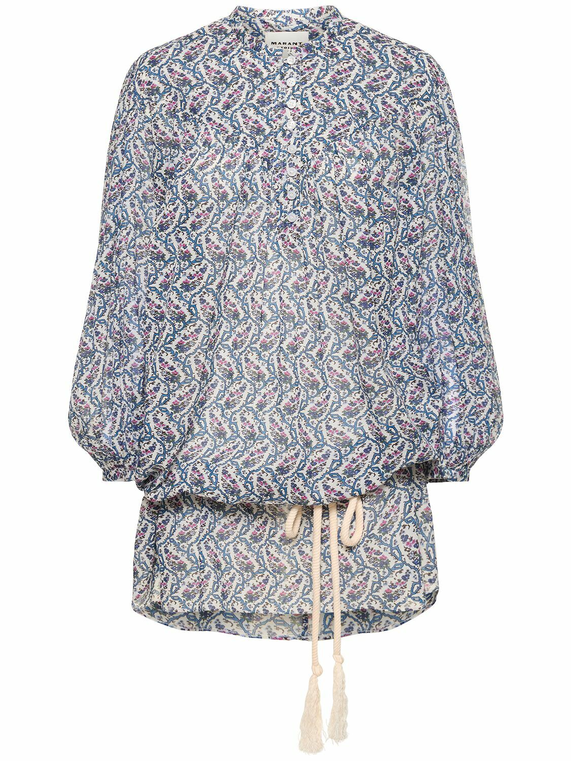 MARANT ETOILE Kildi Printed Cotton Mini Dress Isabel Marant Etoile