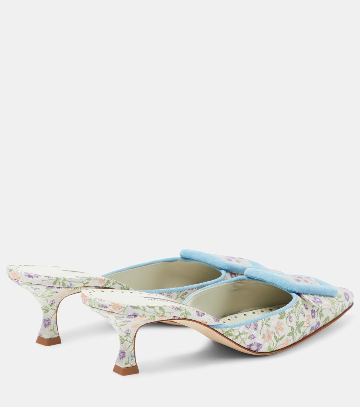 Manolo Blahnik Maysalebi 50 denim mules Manolo Blahnik