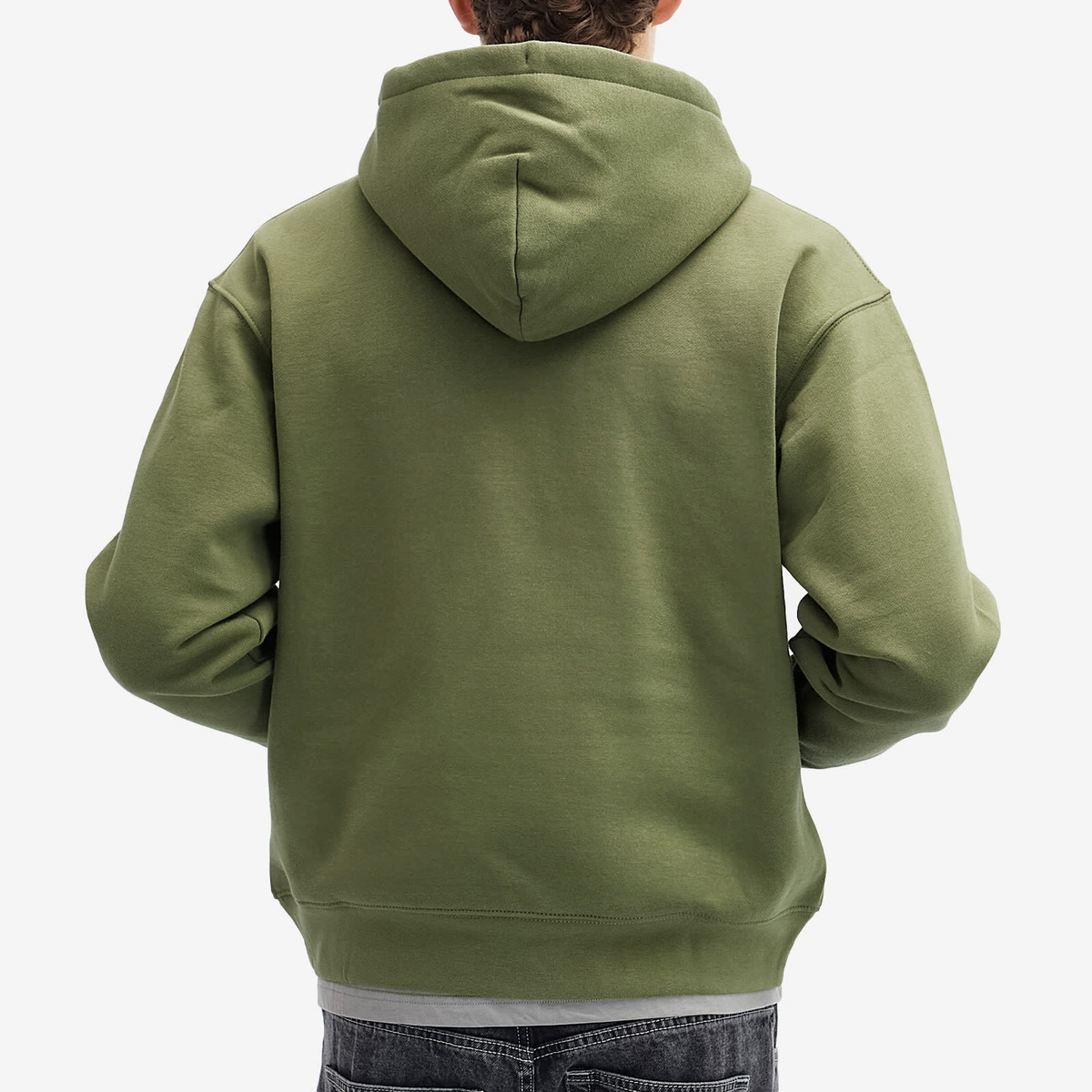 Dime Men's Cursive Zip Hoodie in Army Green Dime