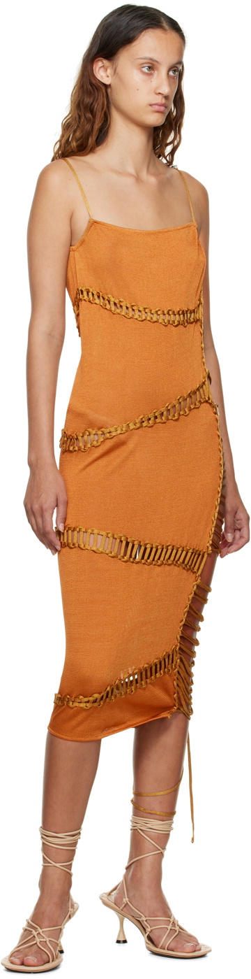 Isa Boulder Orange Puzzle Reversible Minidress Isa Boulder