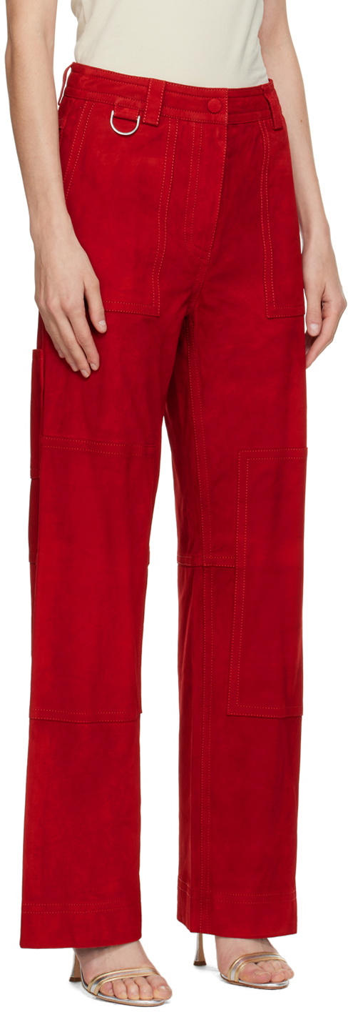 Saks Potts Red Rose Leather Trousers Saks Potts