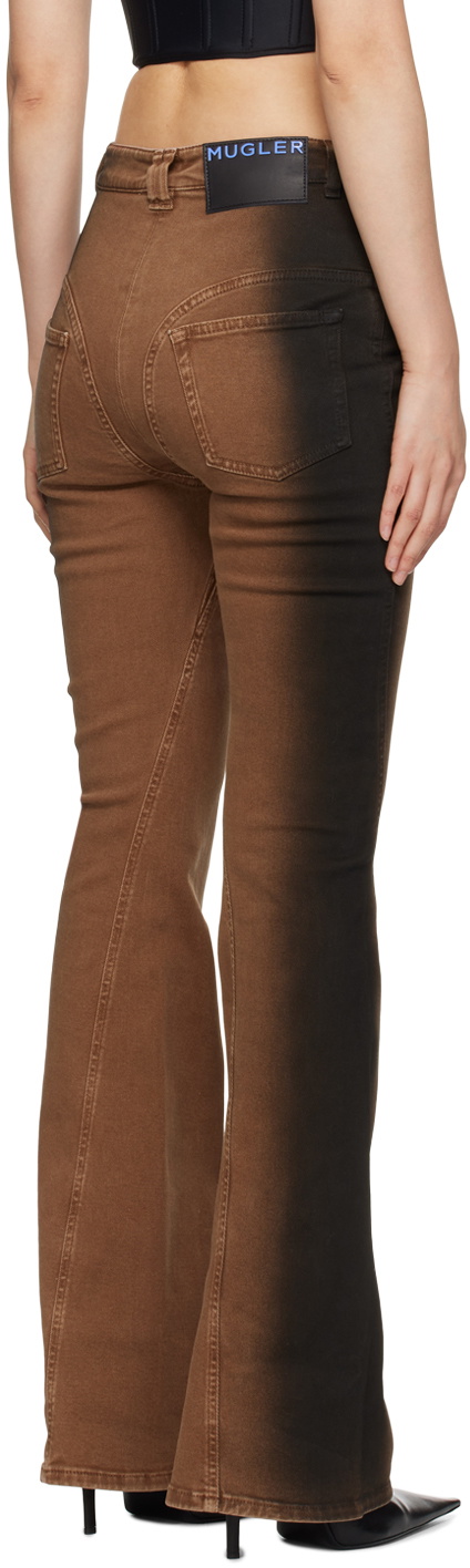Mugler Tan Gradient Jeans Mugler