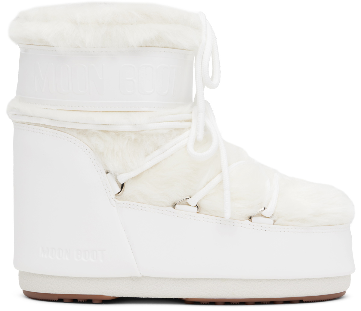 Moon Boot White Icon Low Faux Fur Boots Moon Boot