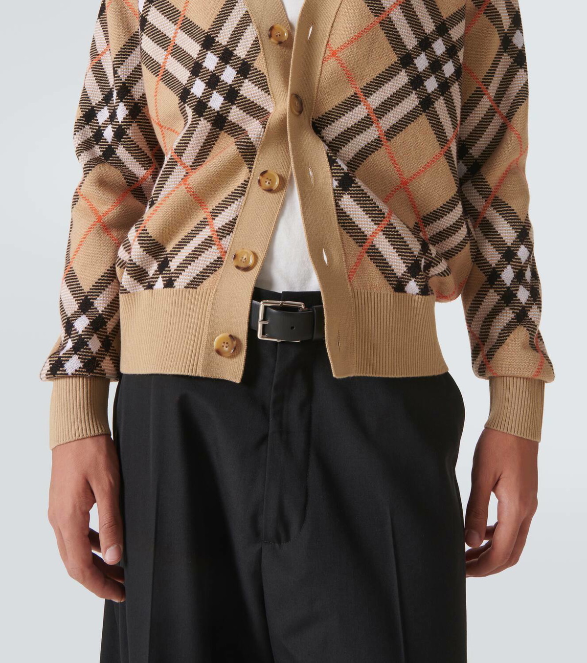 Burberry Burberry Check wool-blend cardigan Burberry