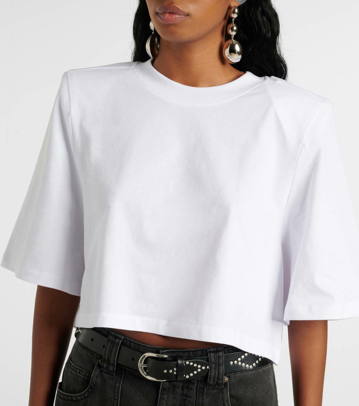 Isabel Marant Zaely cropped cotton jersey T-shirt Isabel Marant