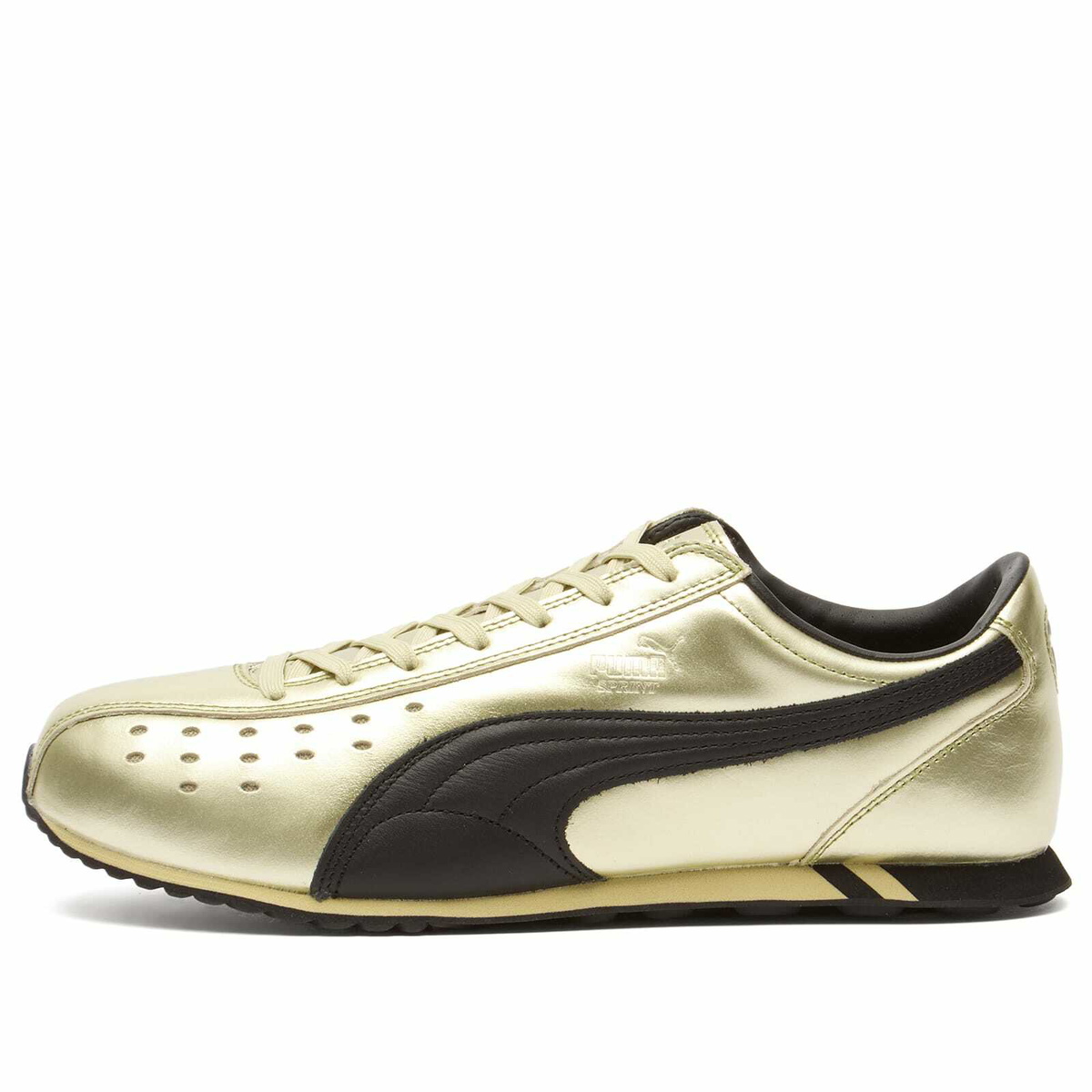 Puma Sprint Metallic Sneaker in Gold/Black Puma