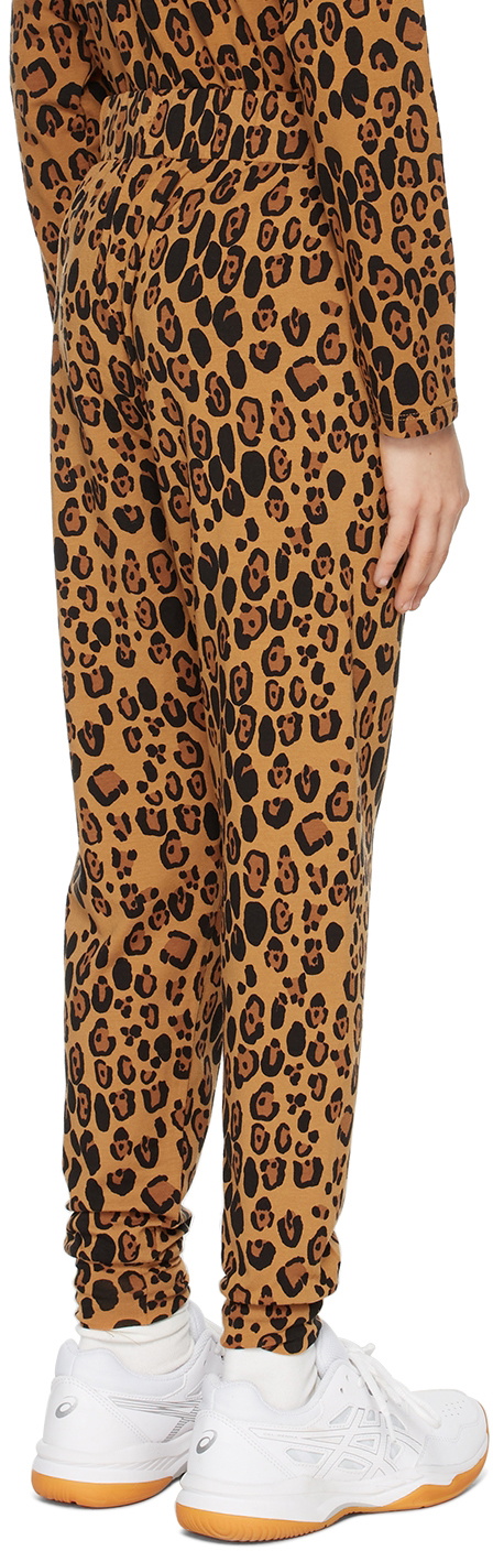 Mini Rodini Kids Beige Basic Leopard Lounge Pants Mini Rodini
