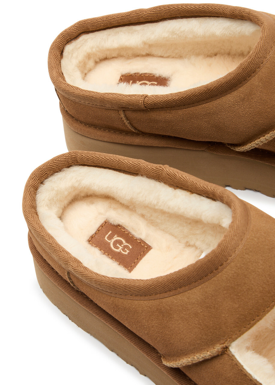 Ugg Bea Mary Jane Suede Flatform Boots Tan Ugg