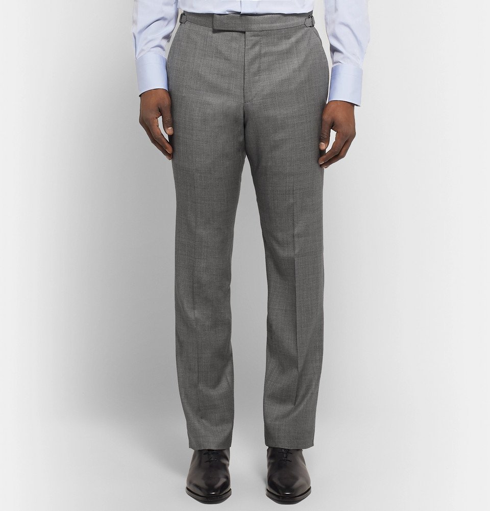 TOM FORD - Grey O'Connor Slim-Fit Super 110s Wool-Sharkskin Suit ...