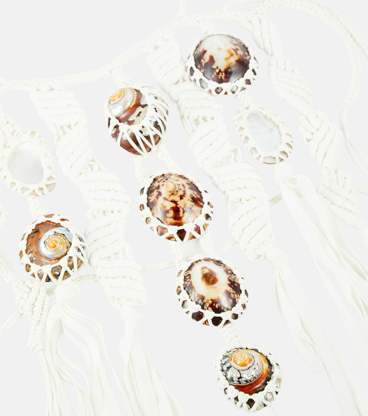 Chloe - Larry shell-embellished crêpe de chine necklace Chloe