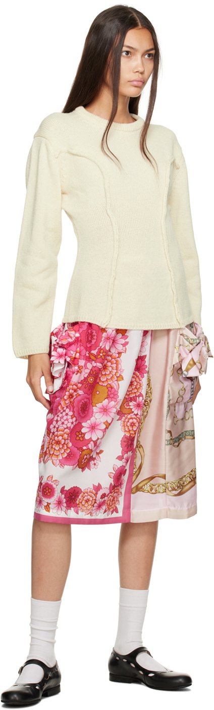 Comme des Garçons Off-White Inverted Seam Sweater Comme des Garcons