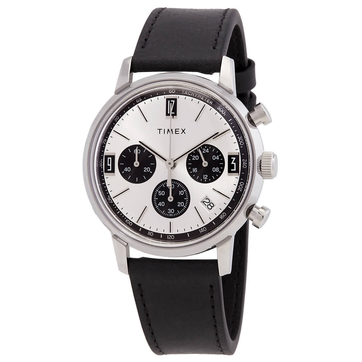 Timex Marlin Chronograph Quartz Silver Dial Mens Watch TW2W10300 Timex