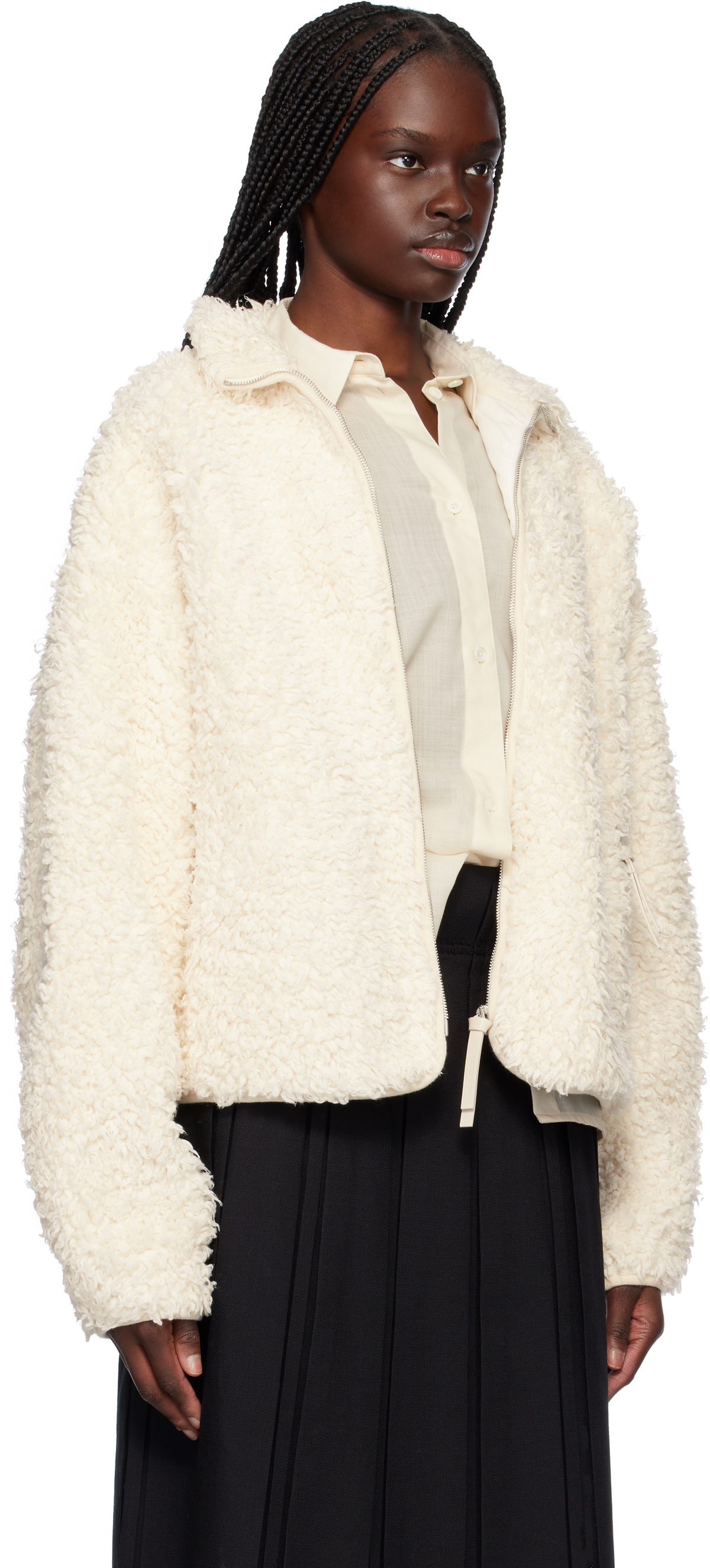 Jil Sander Off-White Zip-Up Jacket Jil Sander