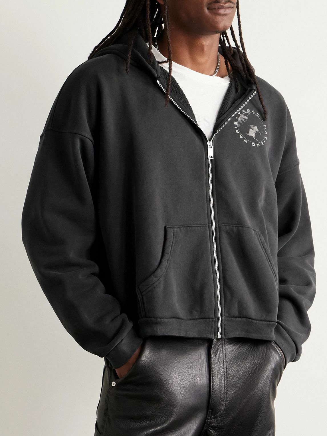 Enfants Riches Déprimés - Tabac Rat Printed Cotton-Jersey Zip-Up Hoodie ...