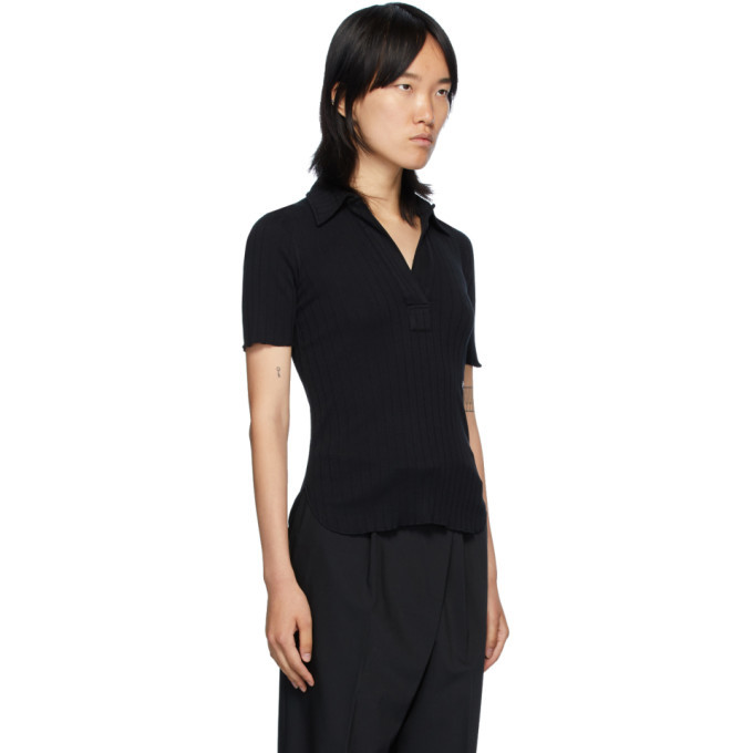 Helmut Lang Black Skinny Polo Helmut Lang