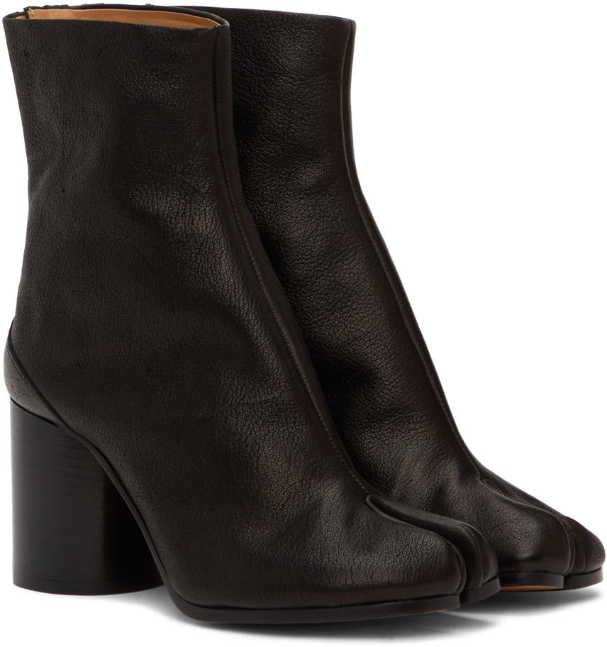 Maison Margiela Black Leather Tabi Boots Maison Margiela
