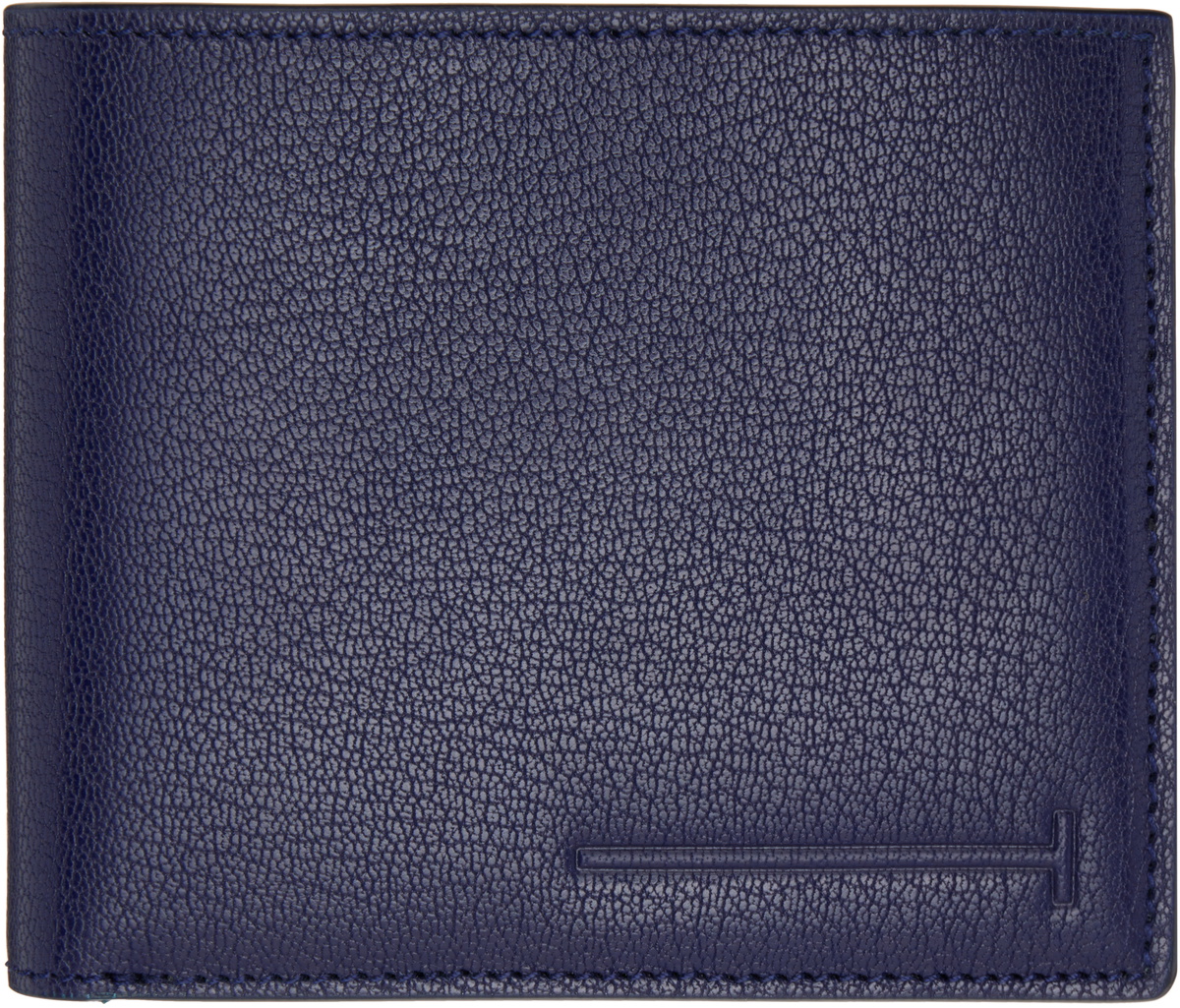 TOM FORD Navy Elongated T Line Money Clip Wallet TOM FORD