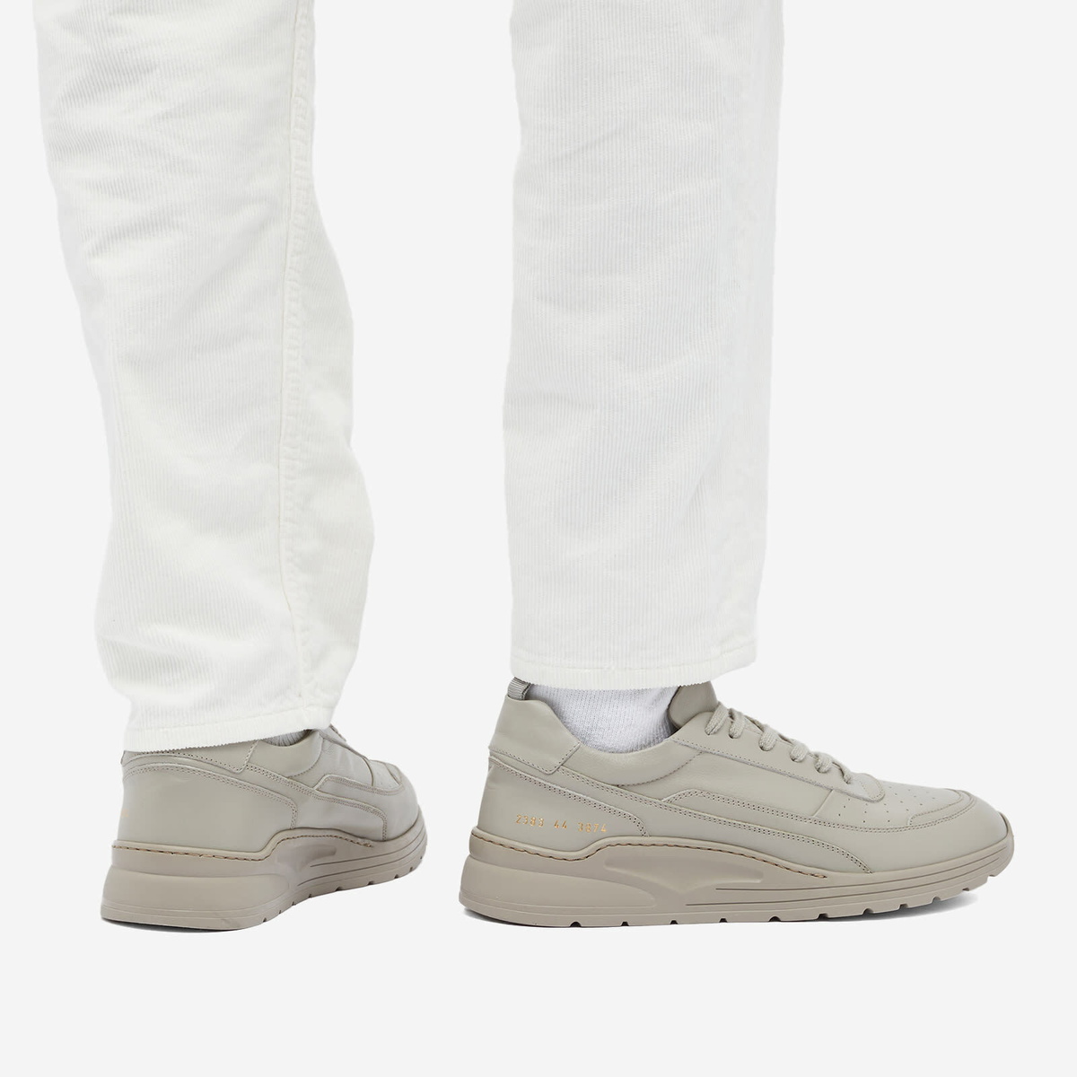 Common Projects Men's Track 90 Sneakers in Warm Grey Common Projects