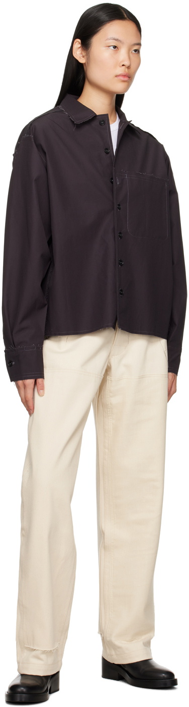 AIREI Black Deconstructed Shirt AIREI