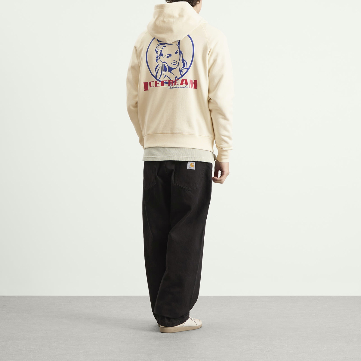 ICECREAM Men's Waitress Zip Hoodie in Oat ICECREAM
