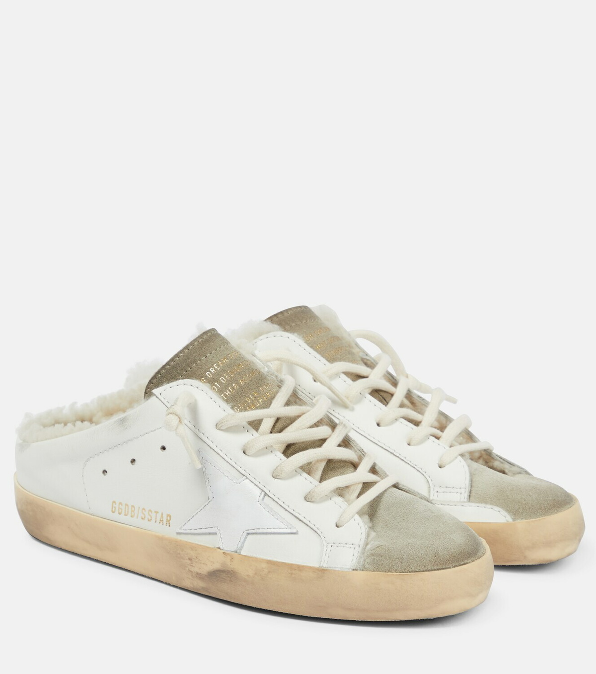 Golden Goose - Super-Star shearling-lined sabot sneakers Golden Goose ...