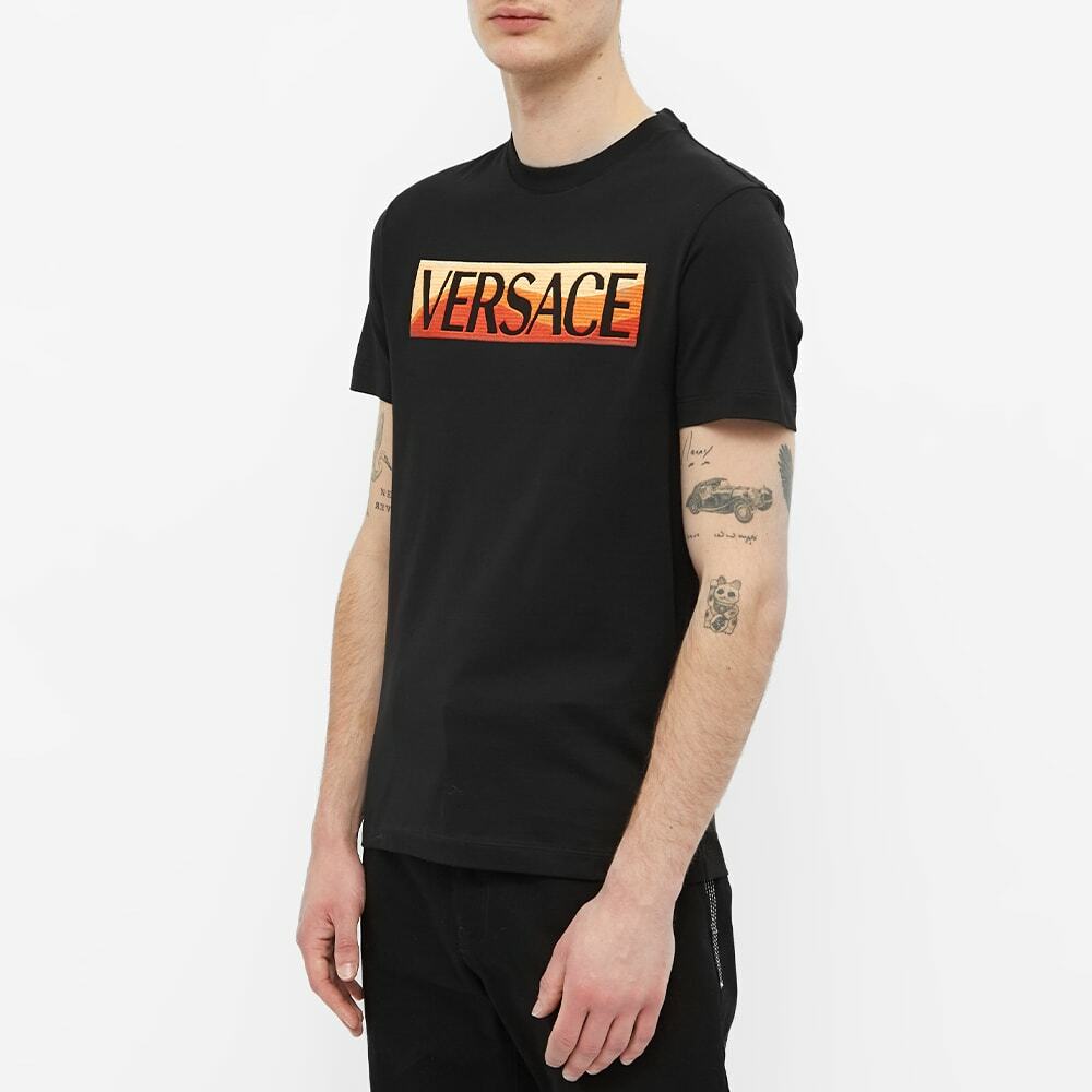 Versace Men's Box Logo T-Shirt in Black/Multi Versace