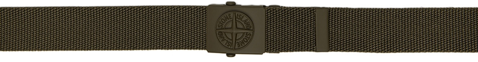 Stone Island Junior Kids Khaki Webbing Belt Stone Island Junior
