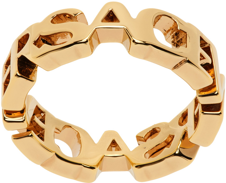 Versace Gold Logo Ring Versace