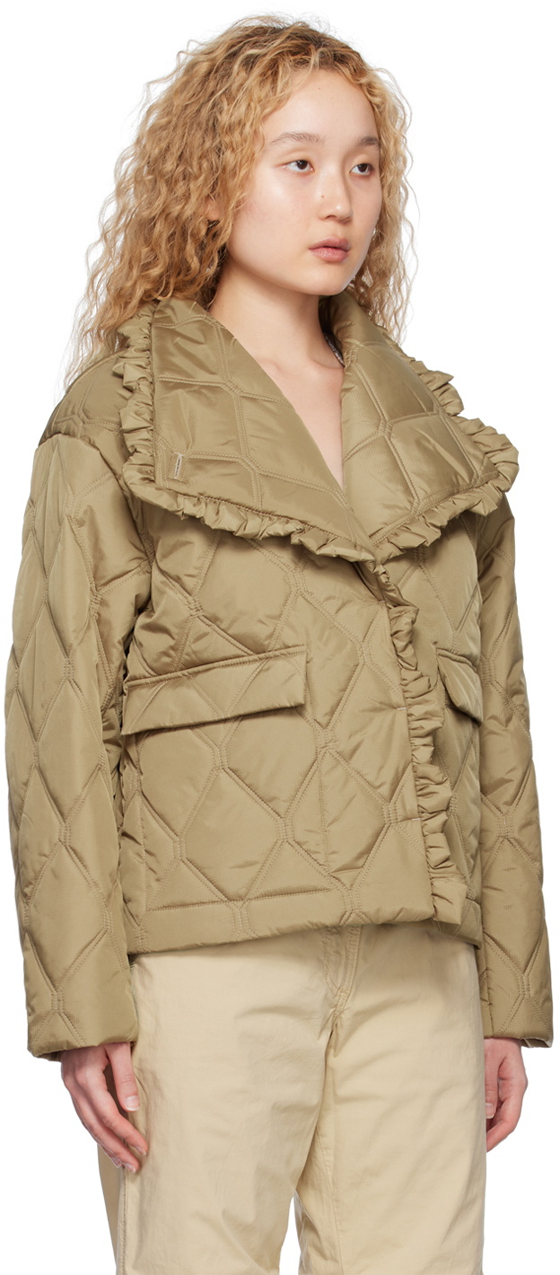 GANNI Khaki Frill Edge Jacket GANNI