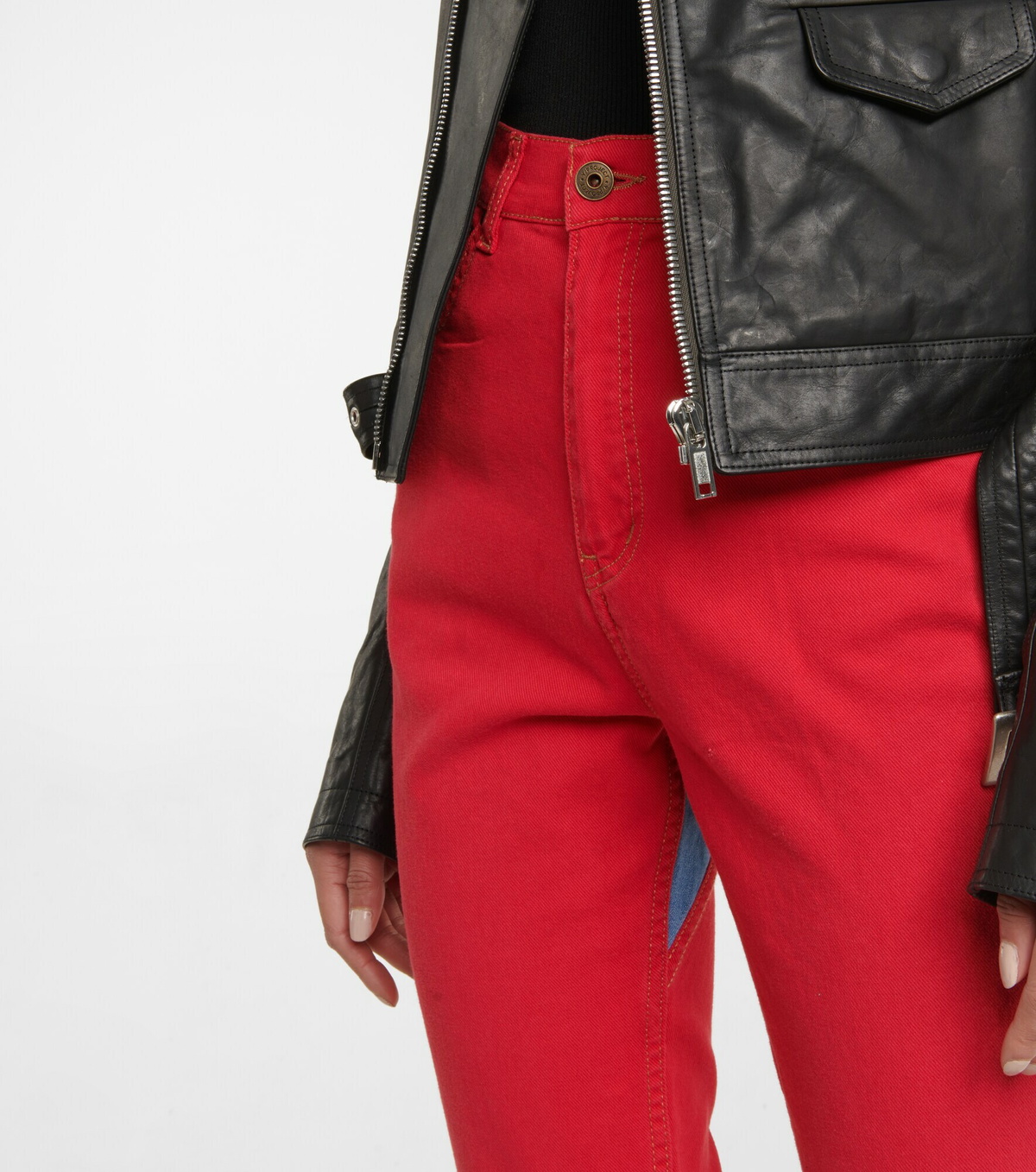Y/Project - Paneled high-rise skinny jeans Y/Project