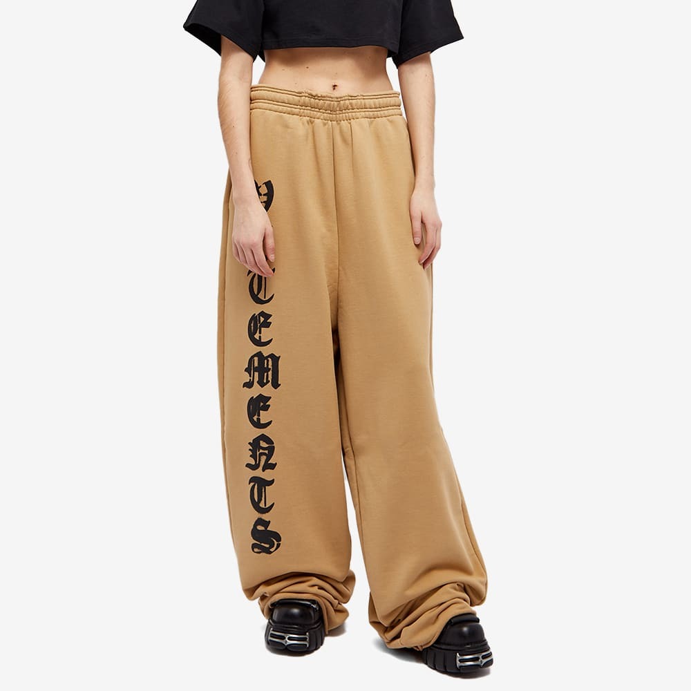 Vetements Women's Anarchy Logo Sweat Pant in Caramel/Black Vetements