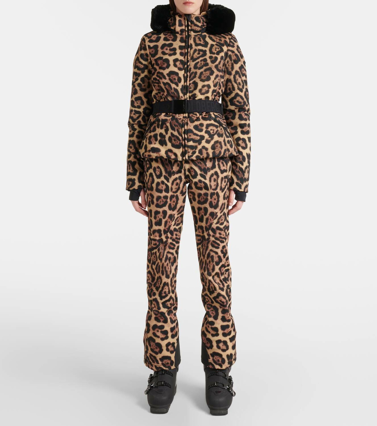 Goldbergh Felis leopard-print down ski jacket Goldbergh