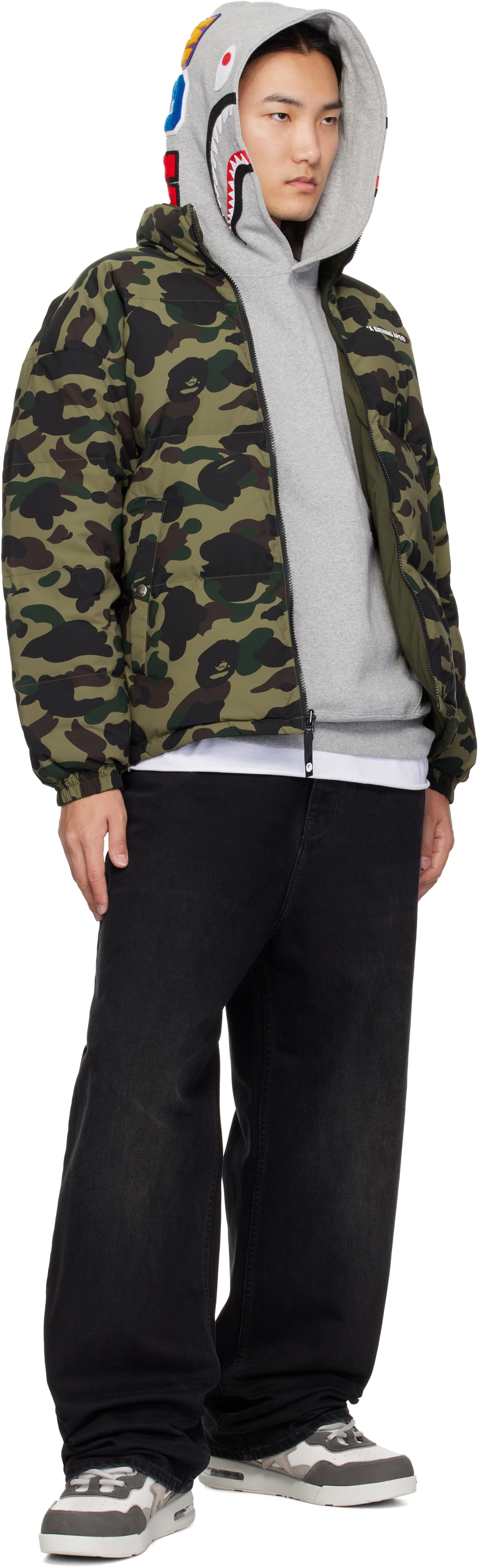BAPE Gray & White FLIP STA Sneakers A Bathing Ape