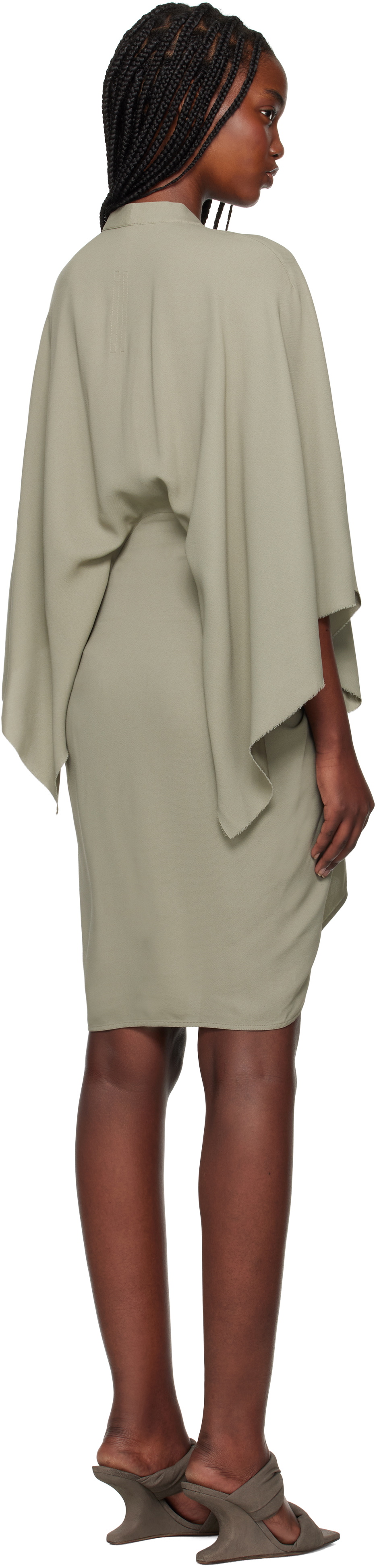 Rick Owens Green Hollywood Half Moon Minidress Rick Owens