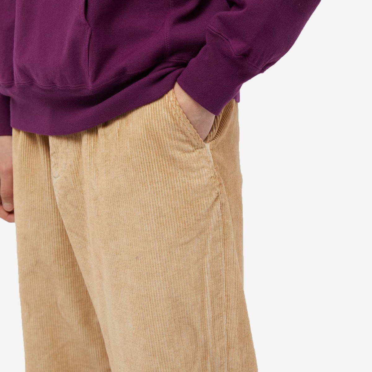 Our Legacy Men's Borrowed Cord Chino in Washed Oat Cotton Linen Cord ...