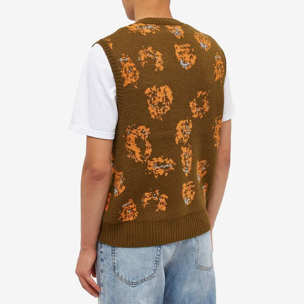 Wax London Men's Wes Knitted Vest in Khaki Wax London