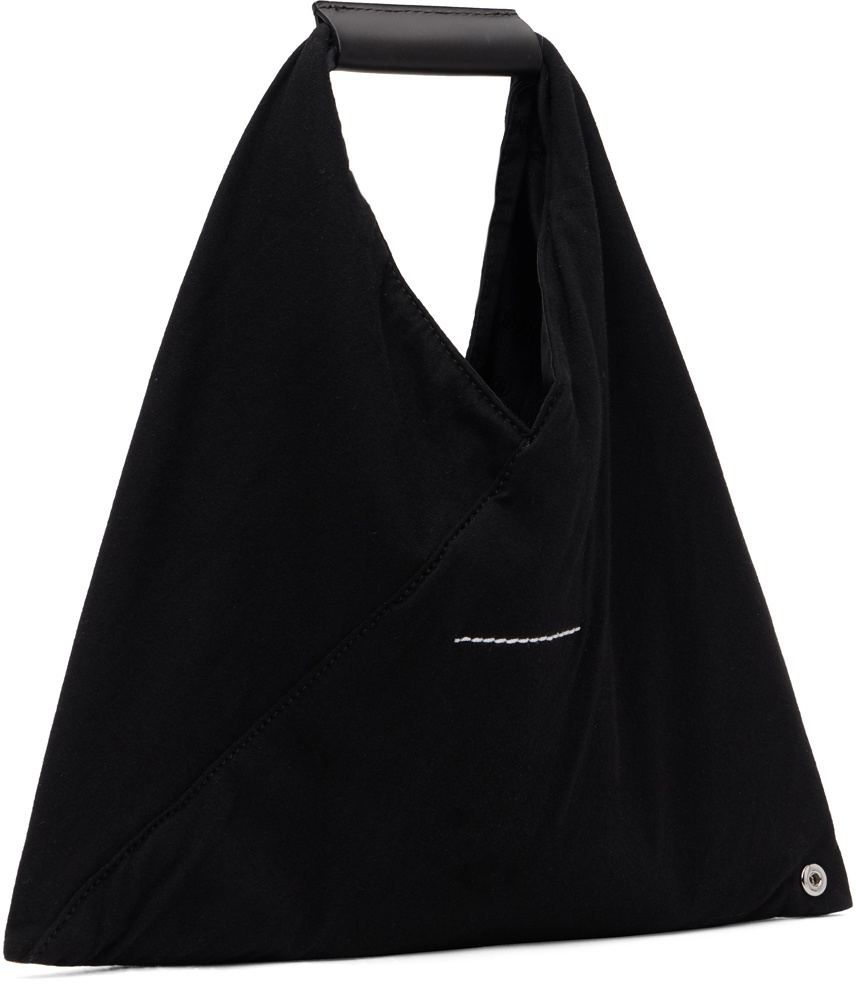 MM6 Maison Margiela Black Mini Triangle Tote MM6 Maison Margiela