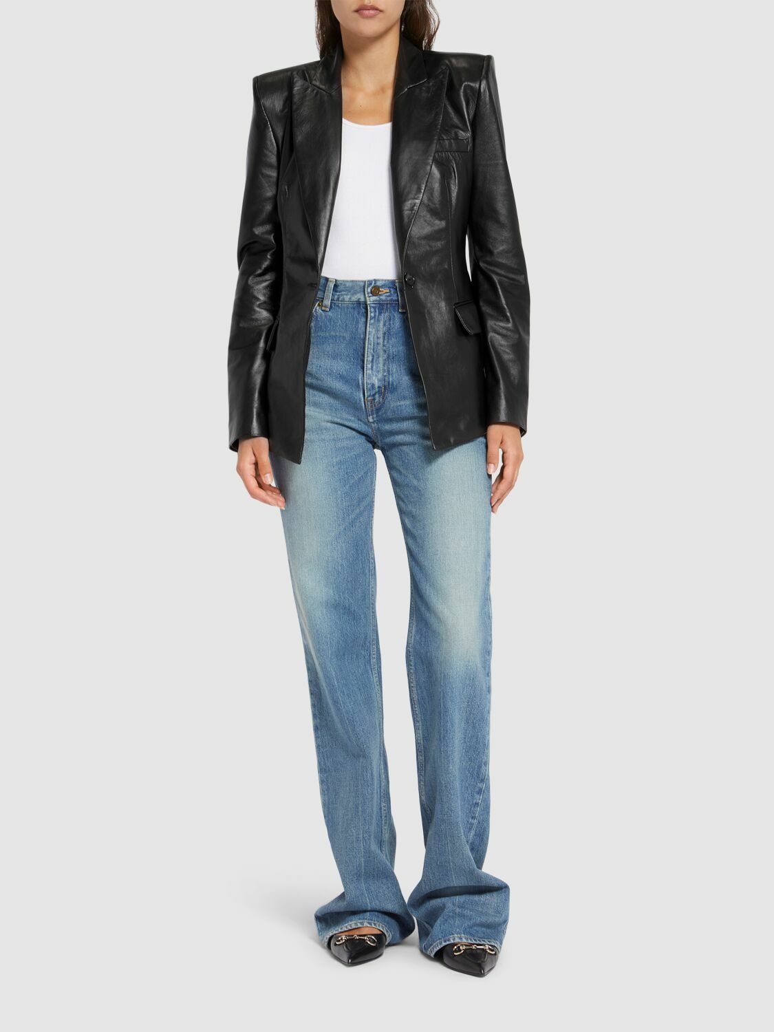 GIUSEPPE DI MORABITO Leather Blazer Giuseppe di Morabito