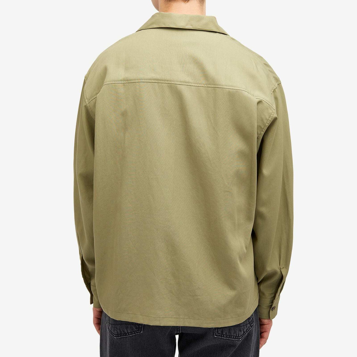 Neighborhood Men's Open Collar Shirt in Olive Drab Neighborhood