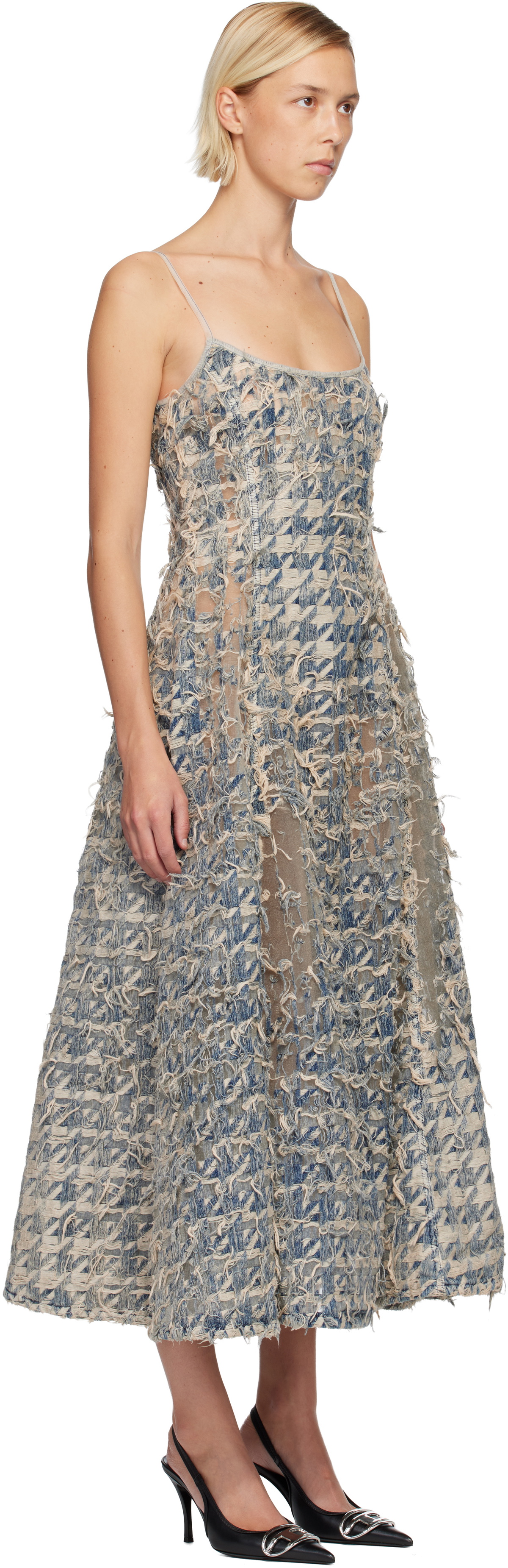 Diesel Blue De-Sweeney-Long-Fsh Maxi Dress Diesel