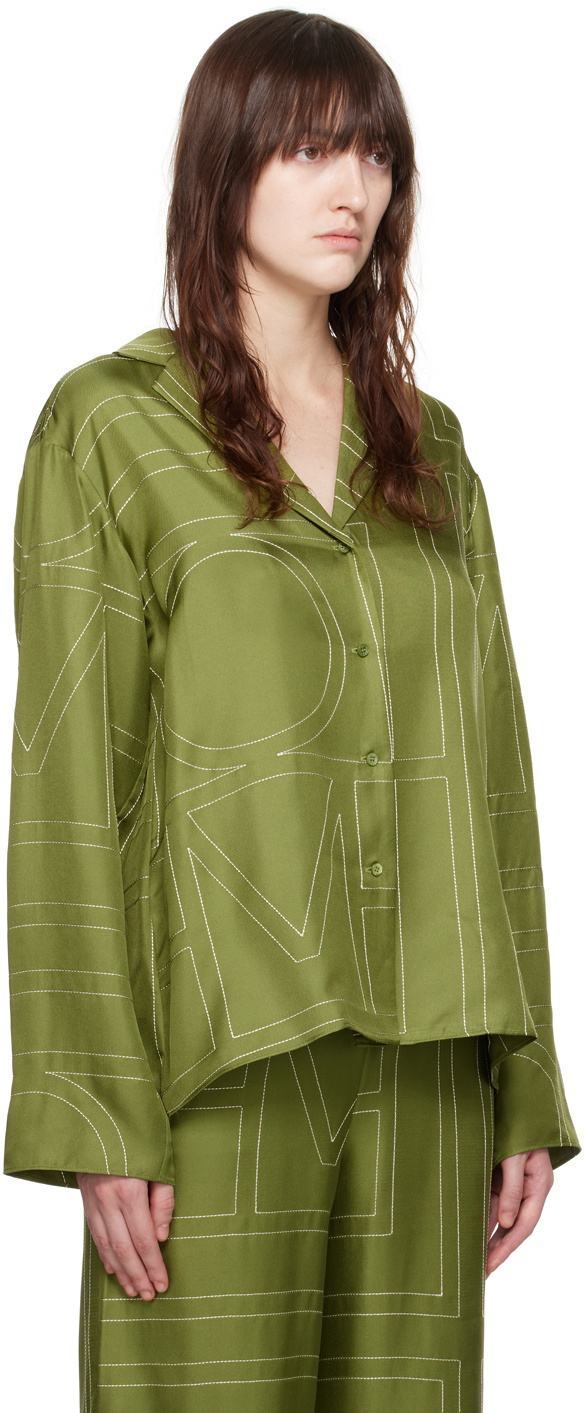 TOTEME Green Monogram shirt Toteme