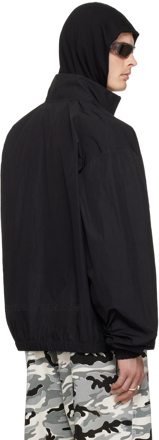 Still Kelly Black Nylon Track Jacket Still Kelly