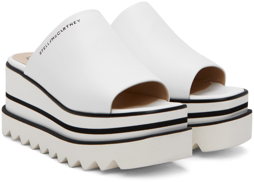 Stella McCartney White Sneak-Elyse Platform Mules Stella McCartney