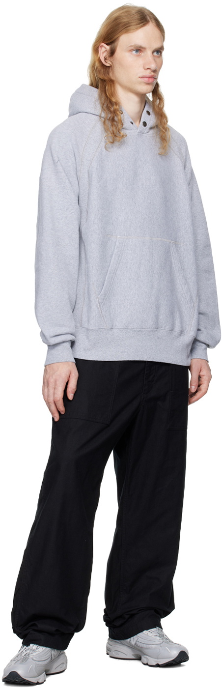 Engineered Garments Gray Raglan Hoodie Engineered Garments