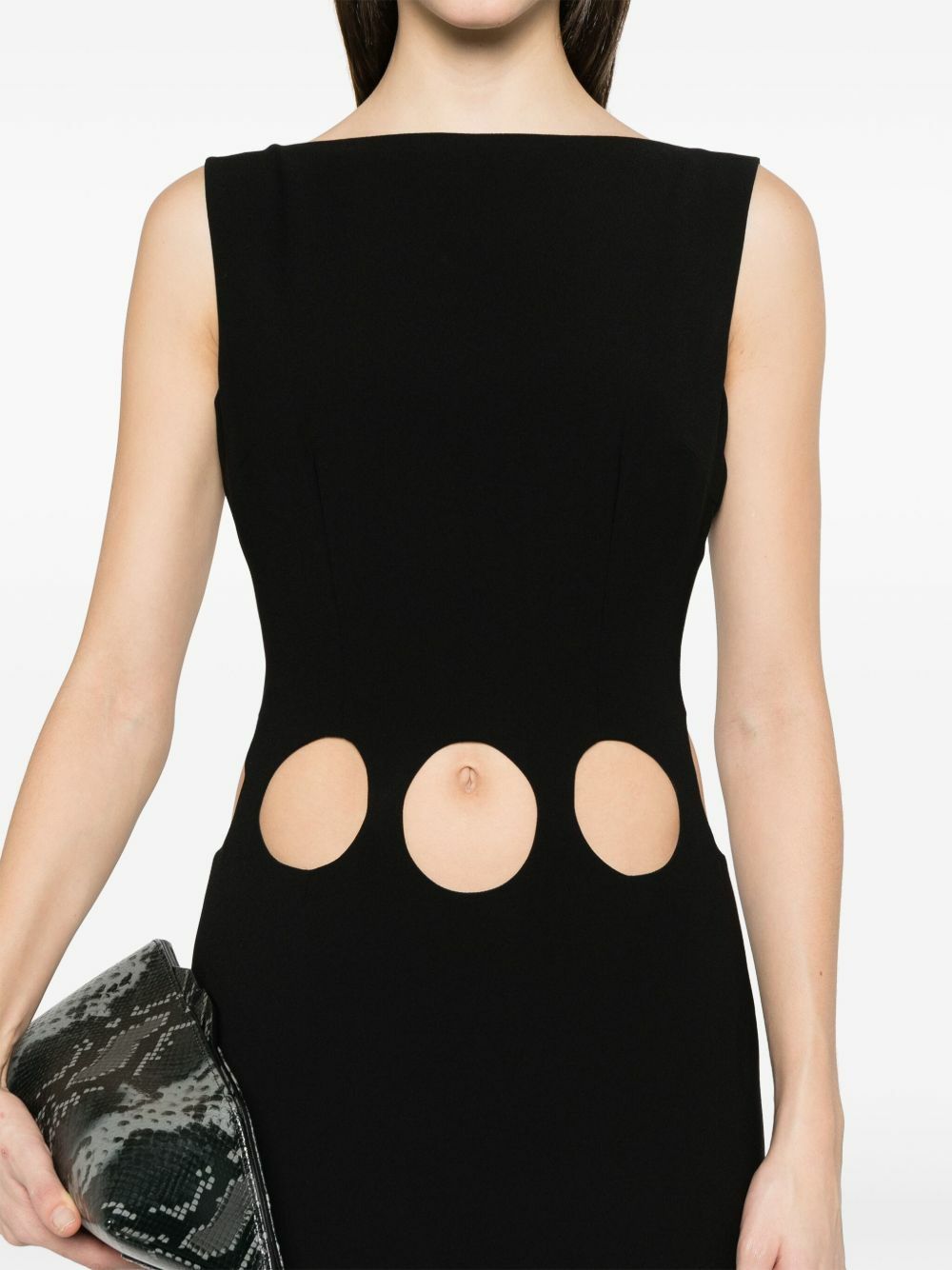 Mônot Black Cut-Out Gown Monot