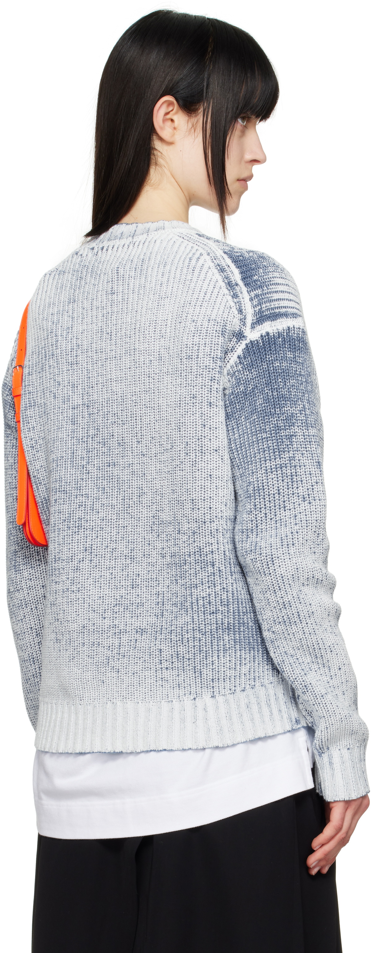 Acne Studios Blue & White Relaxed Fit Sweater Acne Studios