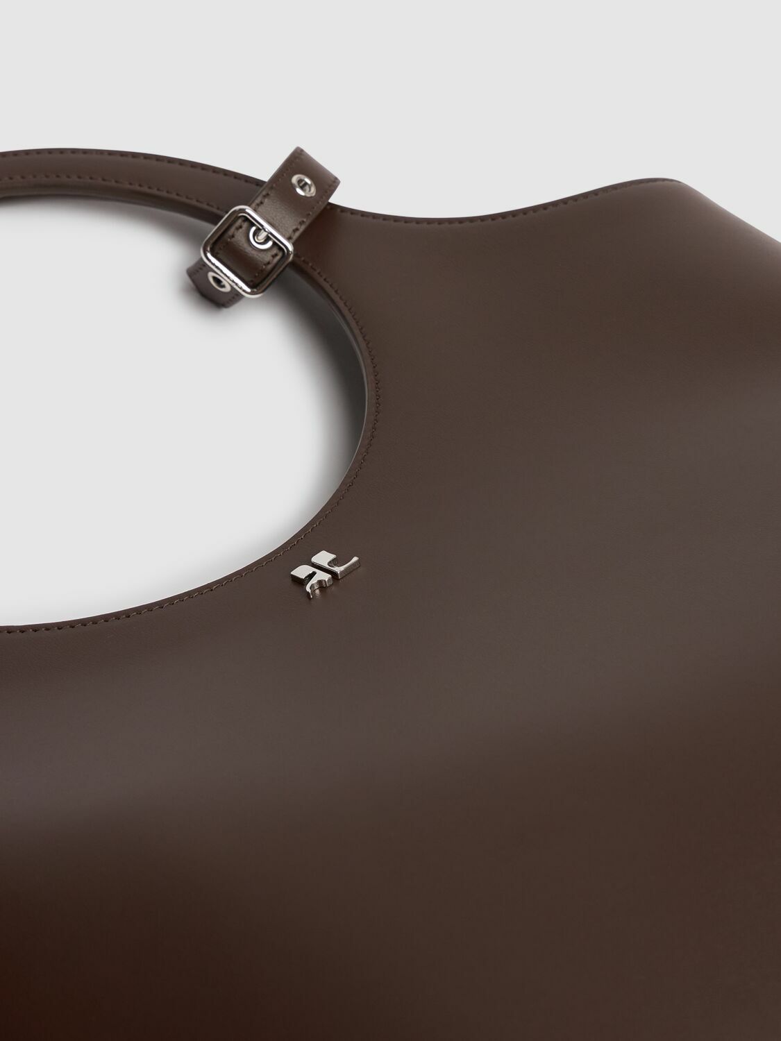COURREGES Medium Holy Leather Shoulder Bag Courreges