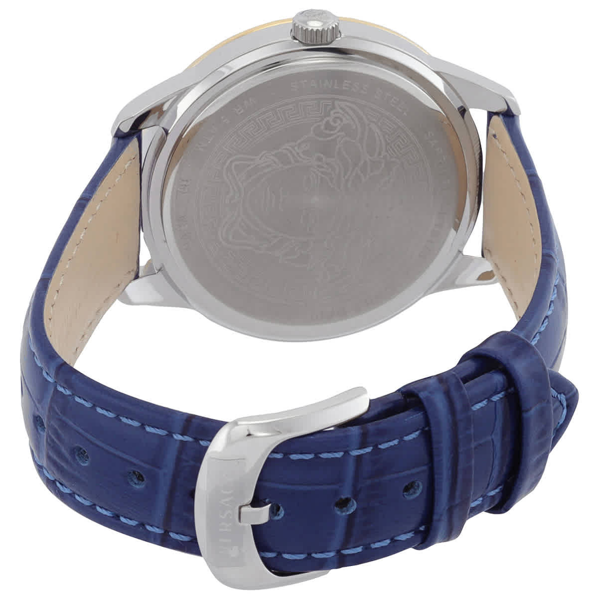 Versace Greca Signature Quartz Blue Dial Ladies Watch VEVC00219 Versace